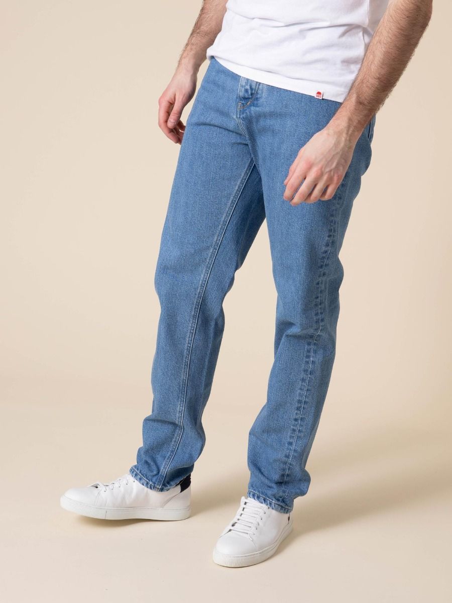 JEANS DROIT 101N DELAVE coton bio superdenim indigo clair Homme | 1083