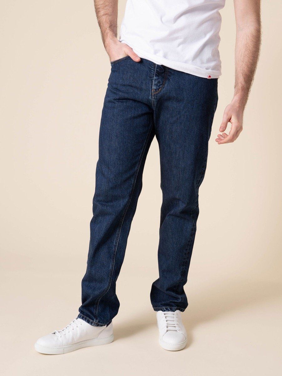 JEANS DROIT 101N DELAVE coton bio superdenim indigo ocean Homme | 1083