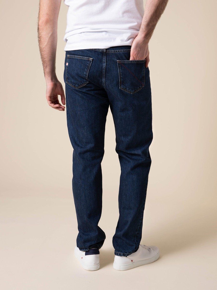 JEANS DROIT 101N DELAVE coton bio superdenim indigo ocean Homme | 1083