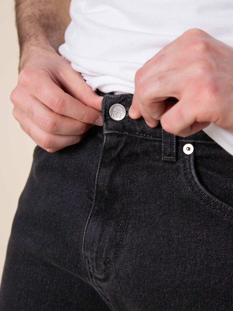JEANS AJUSTE 105N DELAVE ATHLETIQUE coton bio superdenim flex noir ...