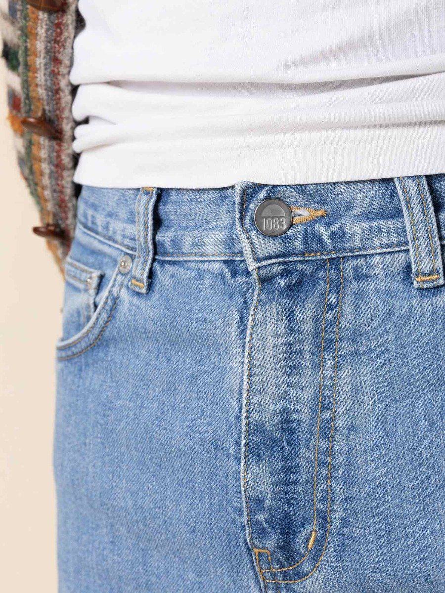 JEANS AJUSTE 105N ATHLETIQUE DELAVE coton bio superdenim flex indigo ...