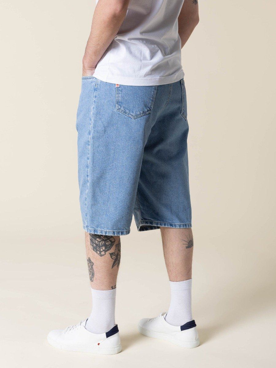 SHORT BAGGY 175N DELAVE coton bio superdenim indigo clair | 1083