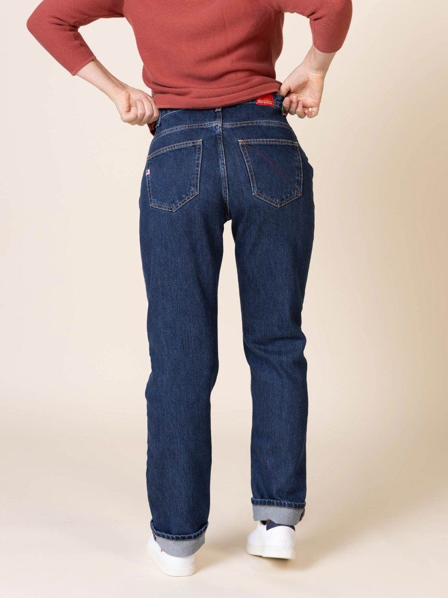 JEANS DROIT 201N DELAVE coton bio indigo ocean | 1083