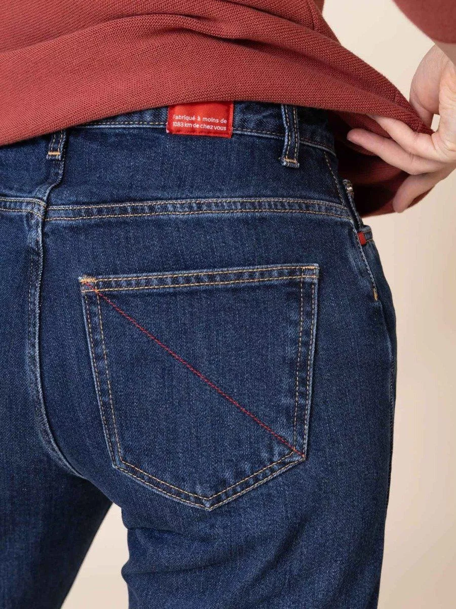JEANS DROIT 201N DELAVE coton bio indigo ocean | 1083