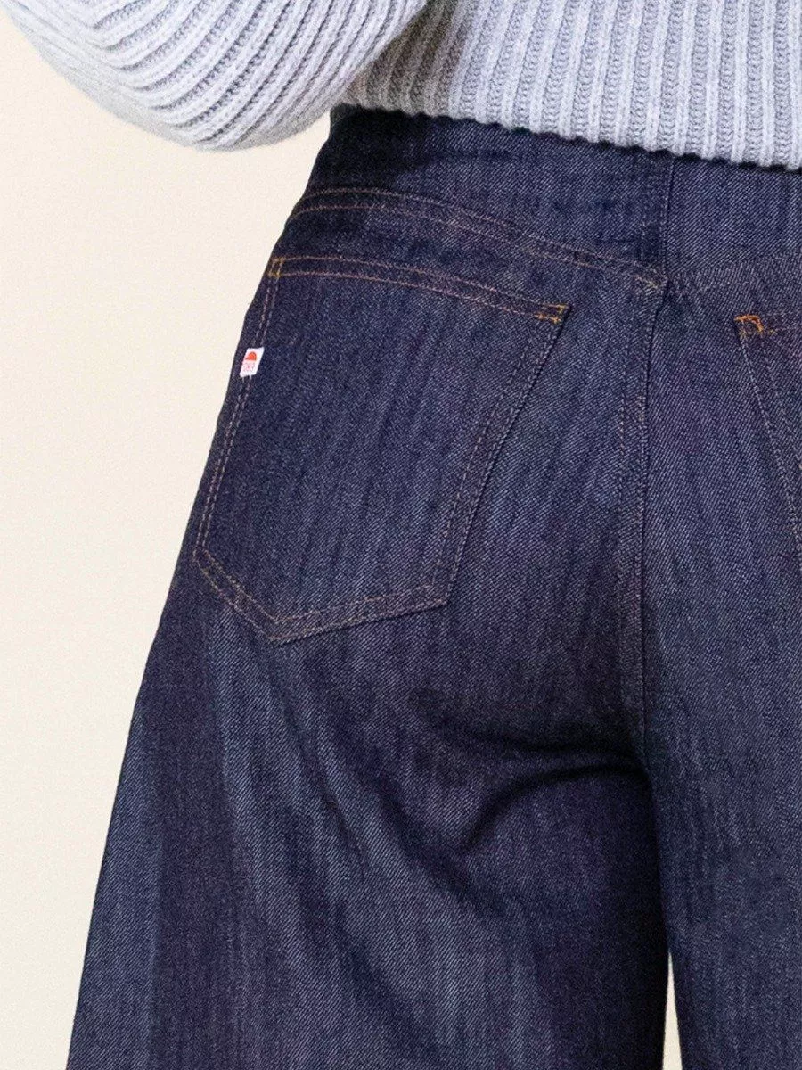 JUPE CULOTTE JEANS 210H coton bio filidenim indigo brut Femme | 1083
